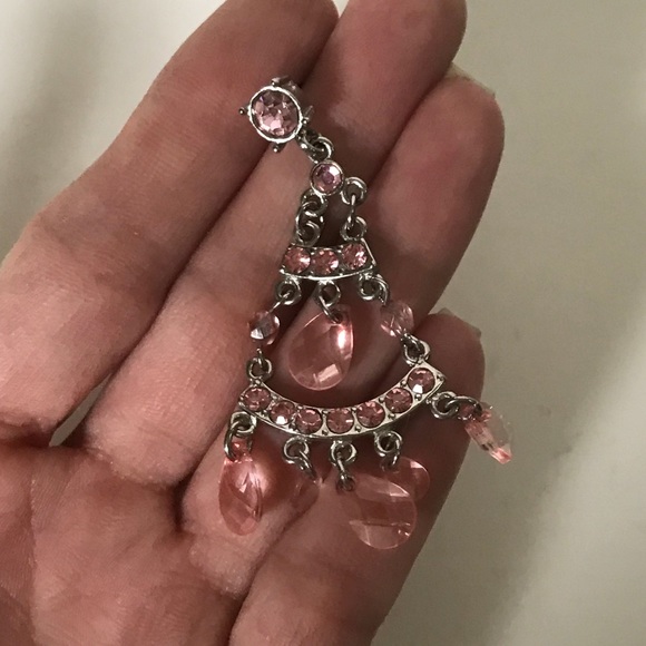 Jewelry | Pink Tear Drop Chandelier Earrings | Poshmark